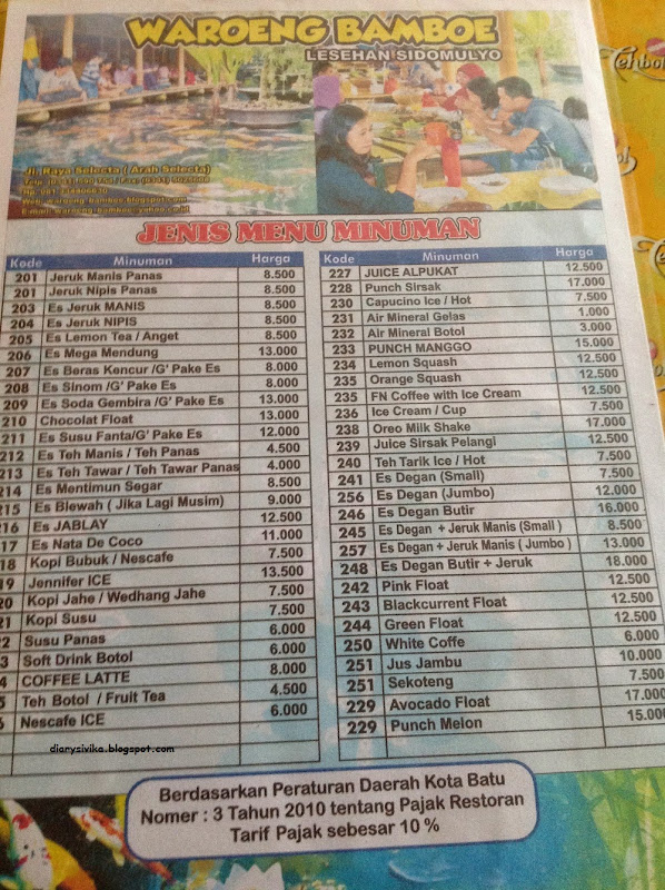 Waroeng Bamboe Lesehan Sidomulyo, Batu-Malang - Food, Travel and ...