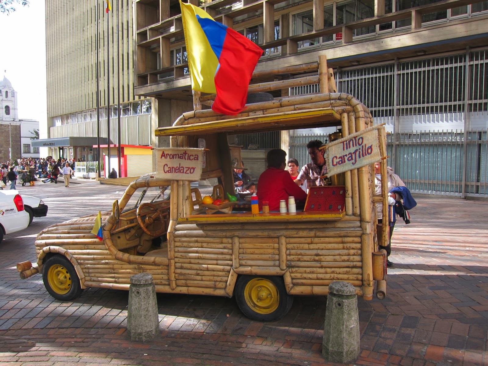 Amazing Bamboo Car In Bogota, Columbia : Bamboo Vending Vehicle | Most ...