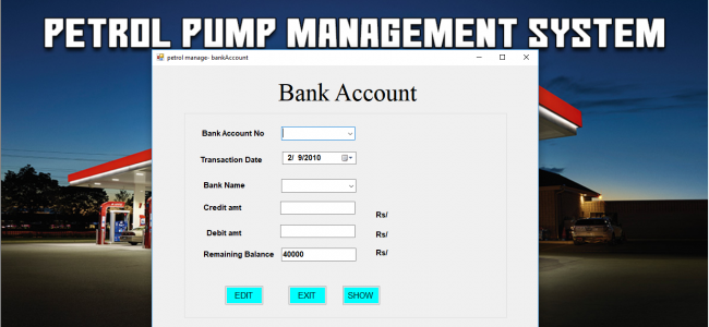 C # Petrol pump Management System with source code | Complete Project