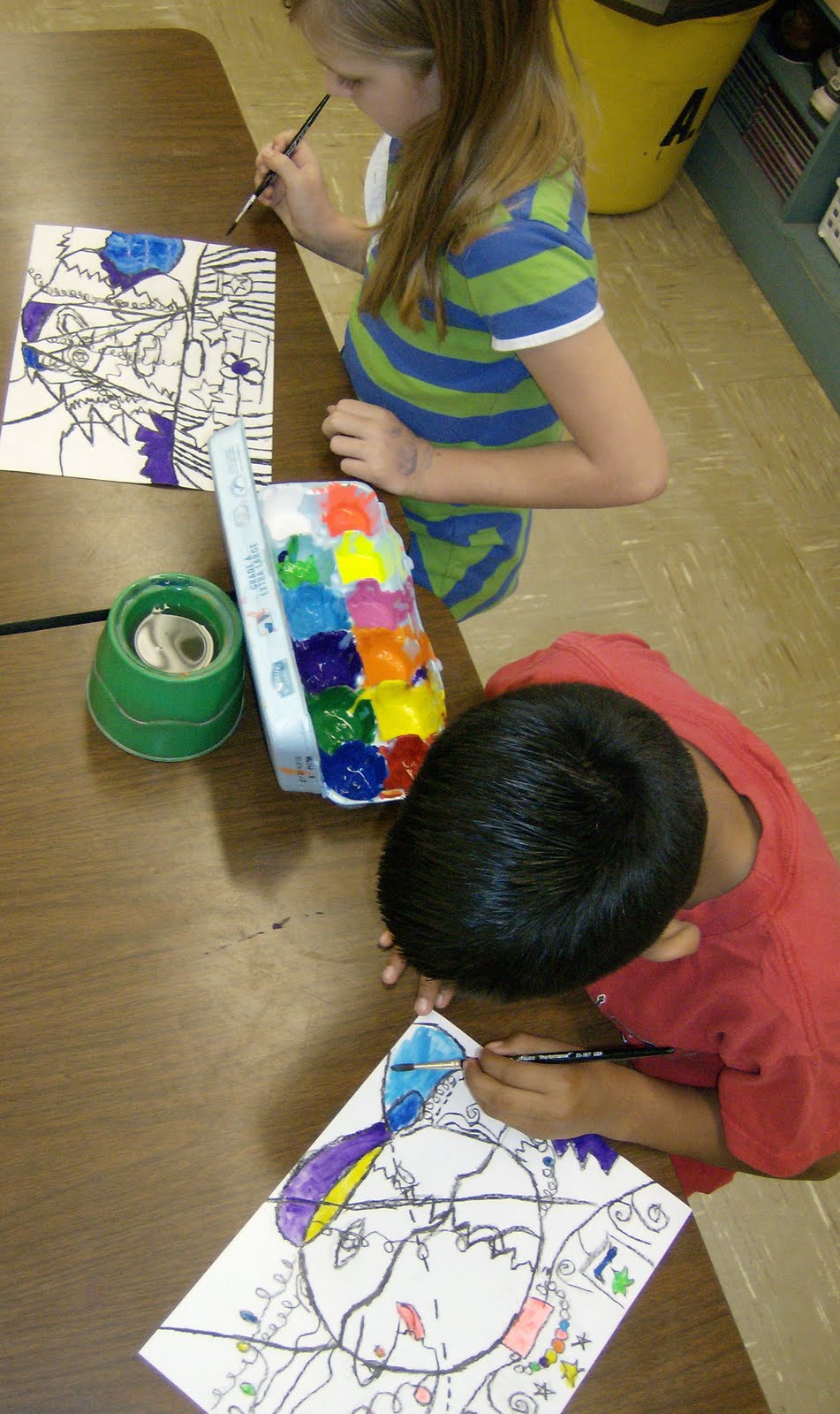 Zilker Elementary Art Class: Third Grade Picasso Paintings