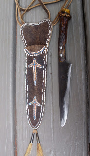 Contemporary Makers: Neck Knife by Gen Mock with Quilled Sheath by ...