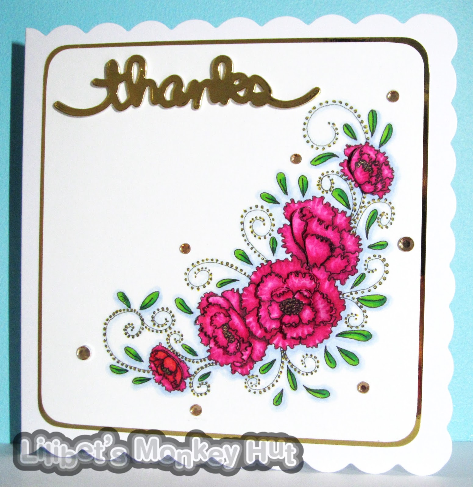 Lilibet's Monkey Hut.: Thanks with Peonies