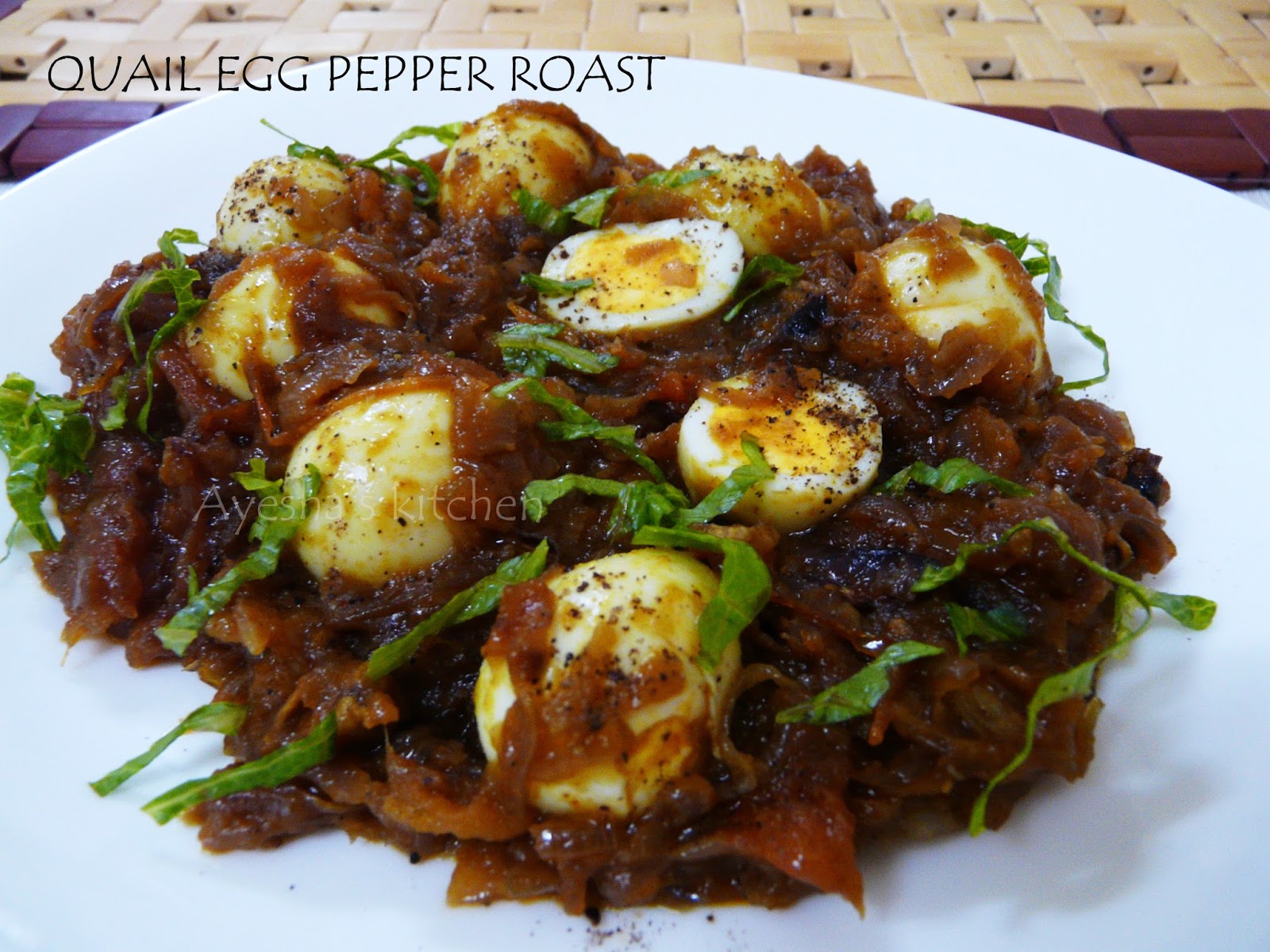 EGG RECIPE - QUAIL EGG PEPPER ROAST