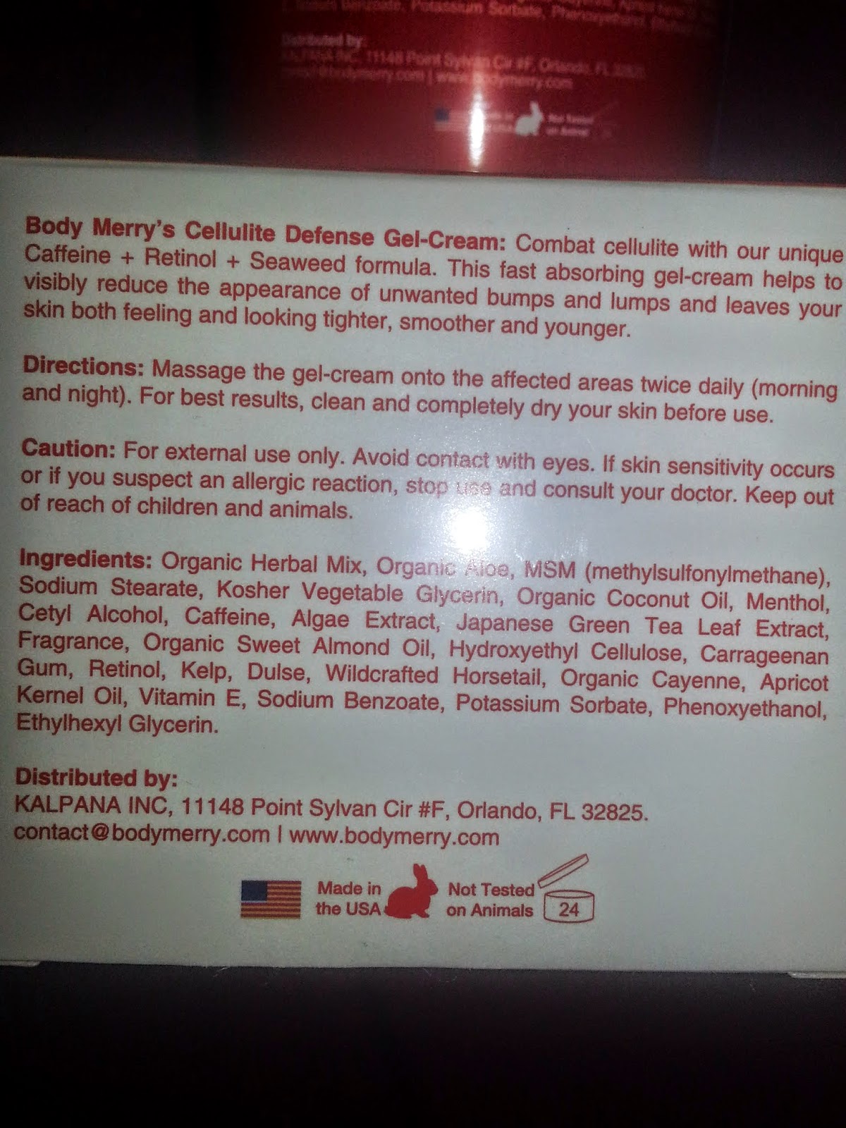 Being Free: **REVIEW** Body Merry Cellulite Defense Cream (part 1 review)