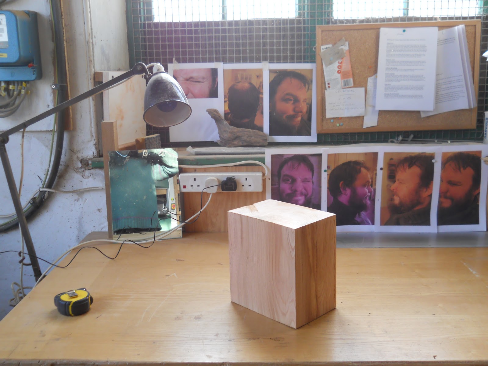 Carving a self portrait in wood for 'Cornucopia' at the Grant bradley ...