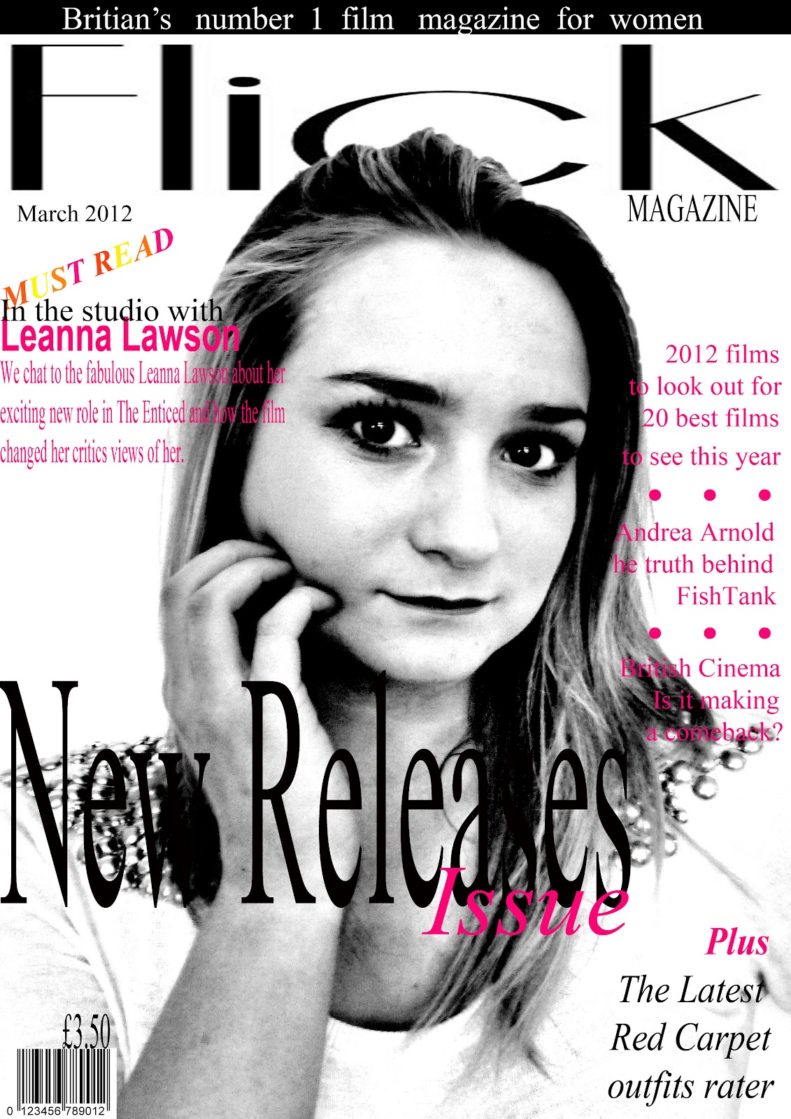2012 Holly Davenport A2 Advanced Portfolio: Film magazine cover completed