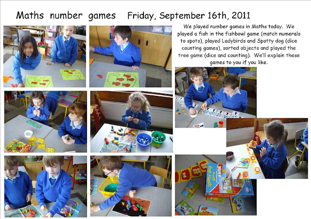 Maths Page: Maths number games: Senior infants