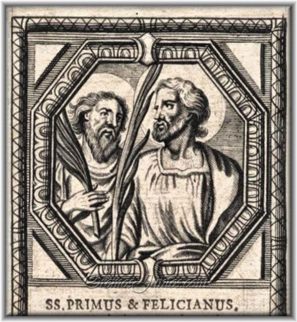 Vidas Santas: Santos Primo y Feliciano de Roma, Hermanos Mártires