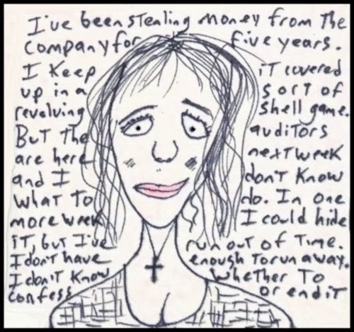 All This Is That: Drawings: Faces #616-#624: Confessions, part 2