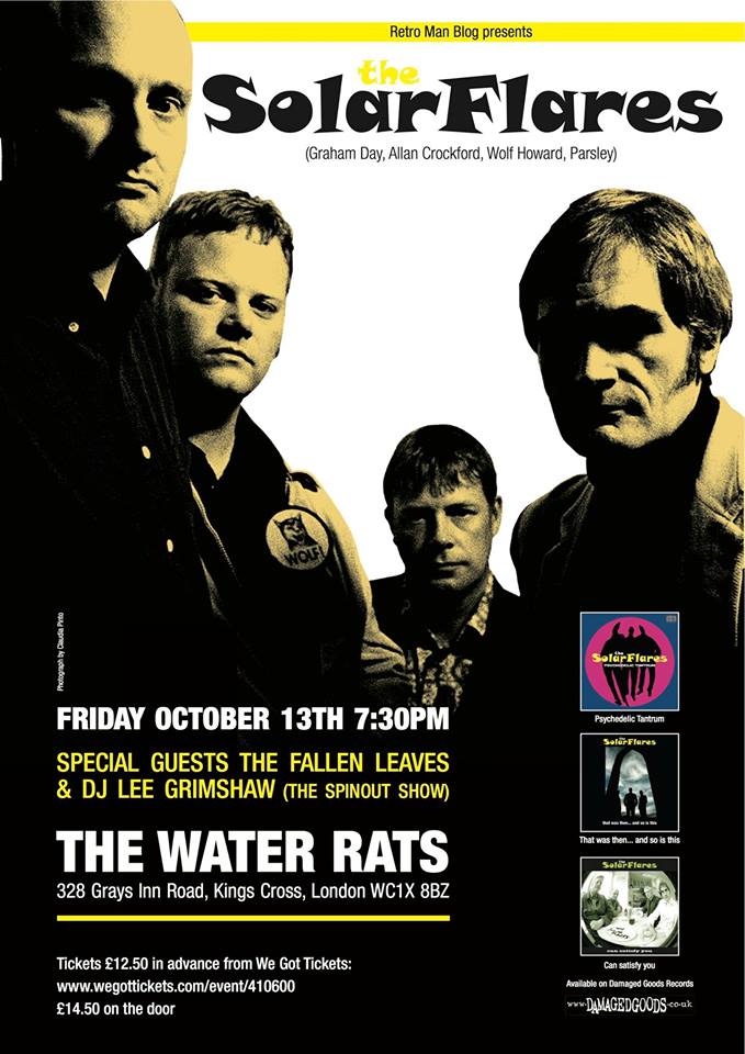 Monkey Picks: THE SOLARFLARES at the WATER RATS, LONDON