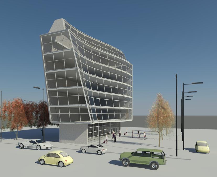 Modelado en Revit, Max, Photoshop y otros: Edificio por Masa (Revit)