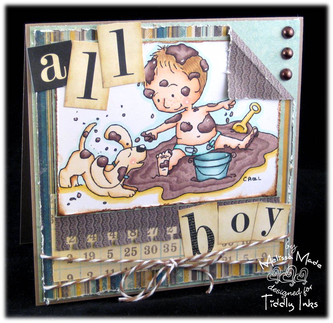 Melissa Made: Boys will be Boys - Tiddly Inks Challenge