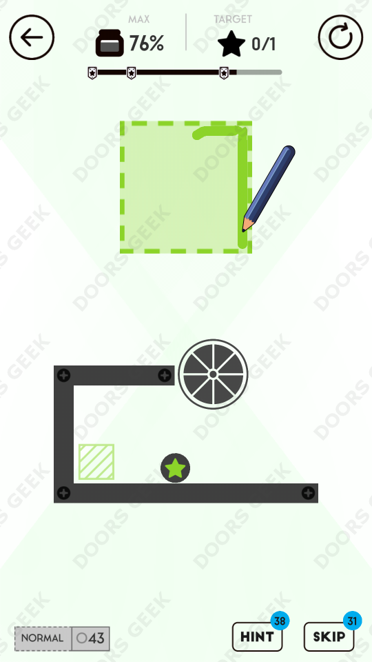 Draw Here Level 43 ~ Doors Geek