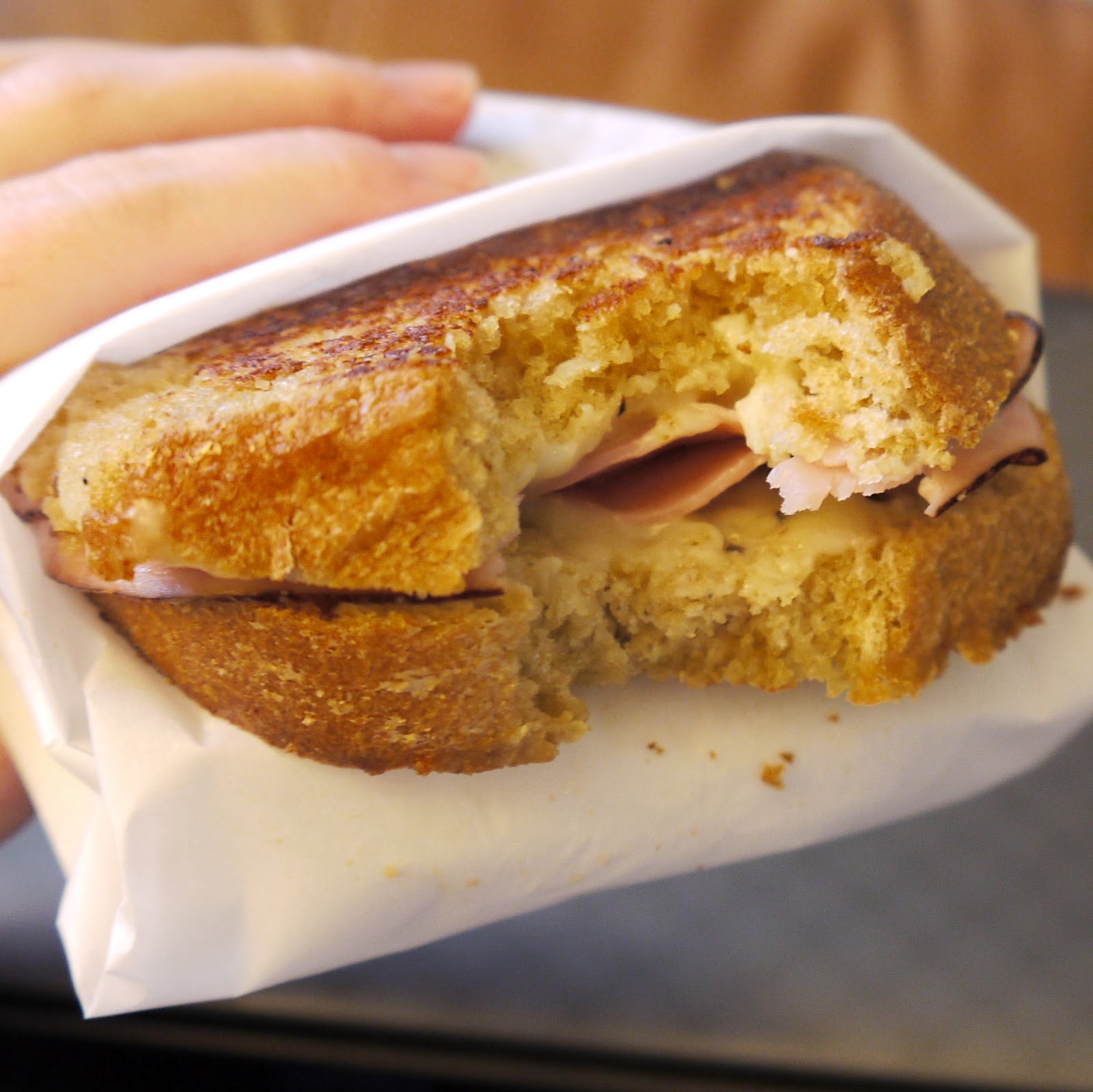 Being the Secret Ingredient: French Kiss: Parmesan-Buttered Croque Monsieur