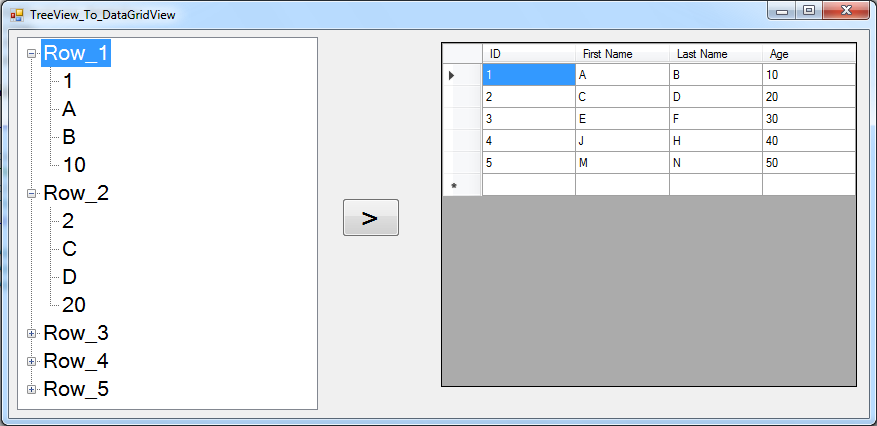 C Transfer TreeView Nodes To DataGridView Bahasa Pemrogaman
