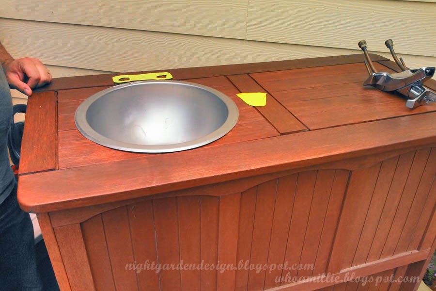 Night Garden Blog: backyard sink!