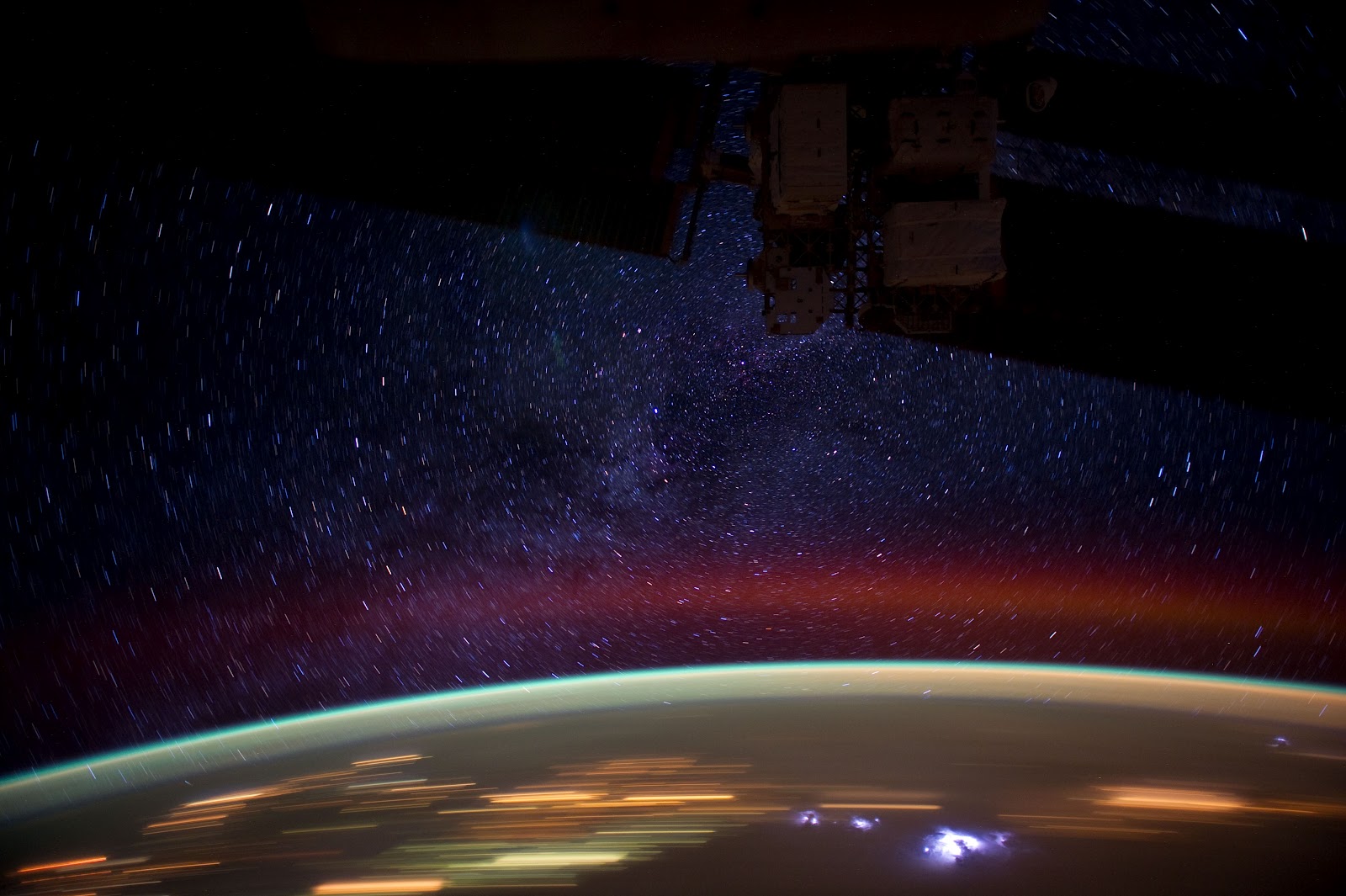 View from the ISS at Night: "Makes me want to throw away my camera ...