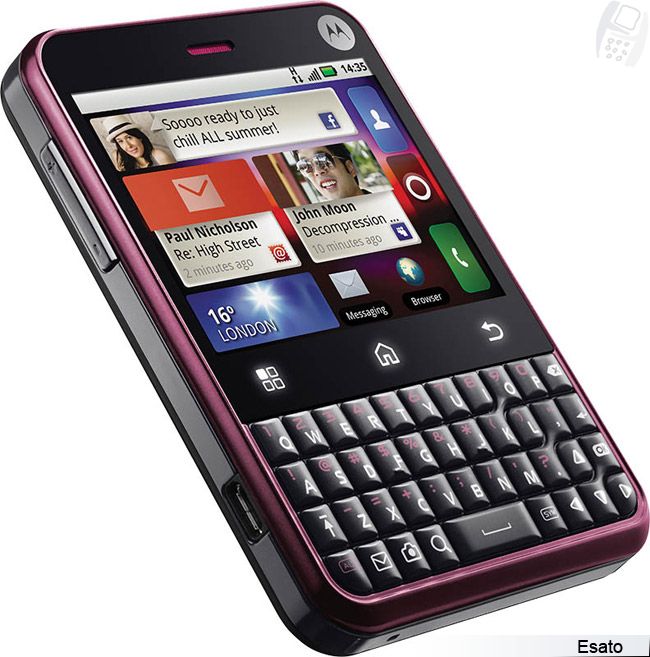latest mobiles: Motorola Charm Motoblur