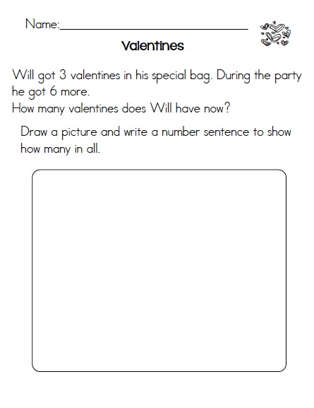 Joyful Learning In KC: Valentine Story Math Problems