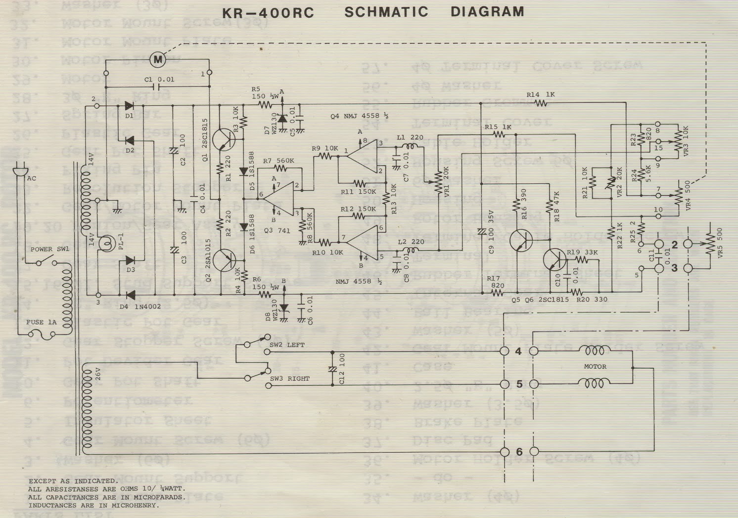M0PKZ - LY3K "Kes" blog: Antenna rotator KR-400RC control unit schematic