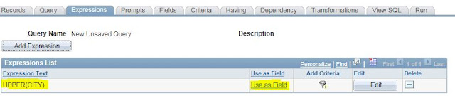 Basics in PeopleSoft: PS Query: Making use of expression