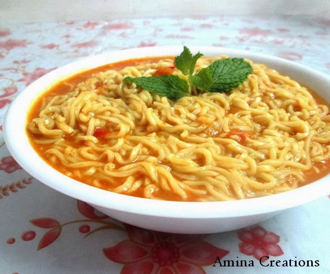 AMINA CREATIONS: MASALA MAGGI NOODLES