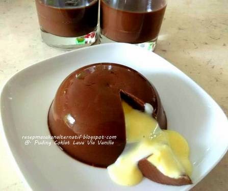 Resep Puding Coklat Lava Vla Vanilla | Resep Masakan