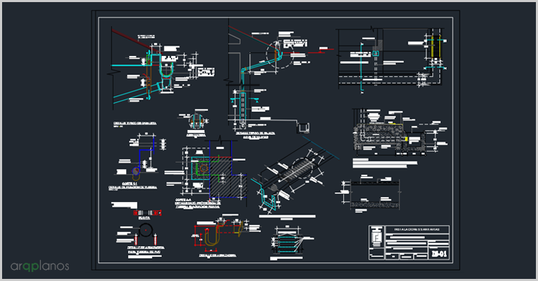 Detalle desagüe pluvial | arqplanos - Recursos AutoCAD de arquitectura ...