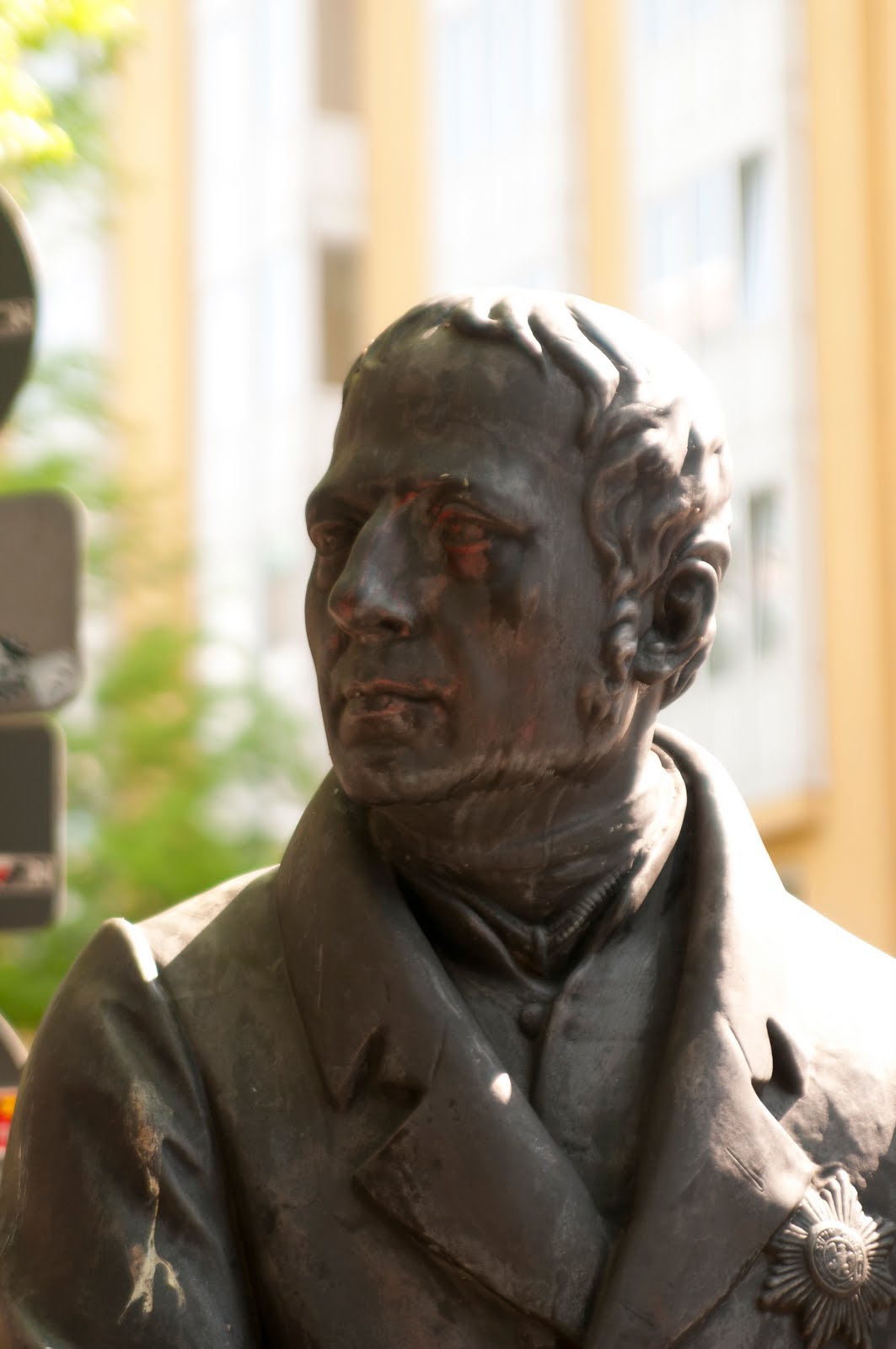 Statues with sideburns