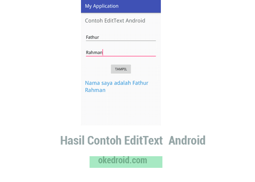Cara Menciptakan Teladan Widget Edittext Android - Java Media Kita