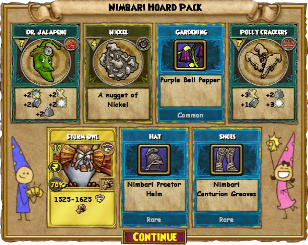 Wizard101 Nimbari Hoard Pack Review - Swordroll's Blog | Wizard101 ...