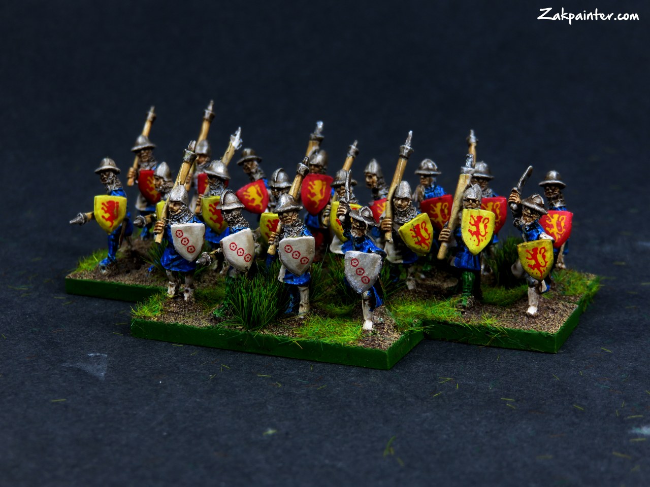 ZakGallery: Painted 15mm MEDIEVAL INFANTRY WITH PLANÇON A PICOT
