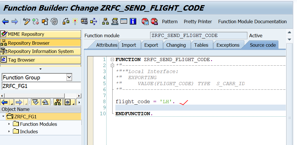 TECHSAP : RFC Communication between two systems- Use of predefined RFC destination : BACK