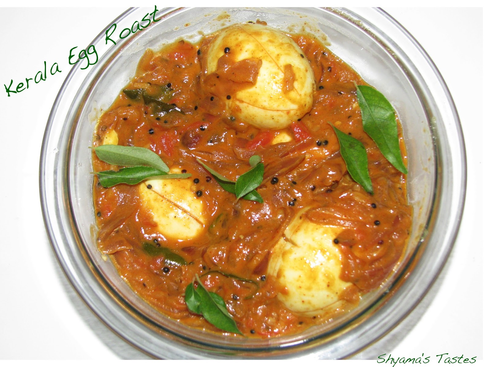 Shyama's Tastes: Nadan Mutta Roast/Kerala Egg Roast