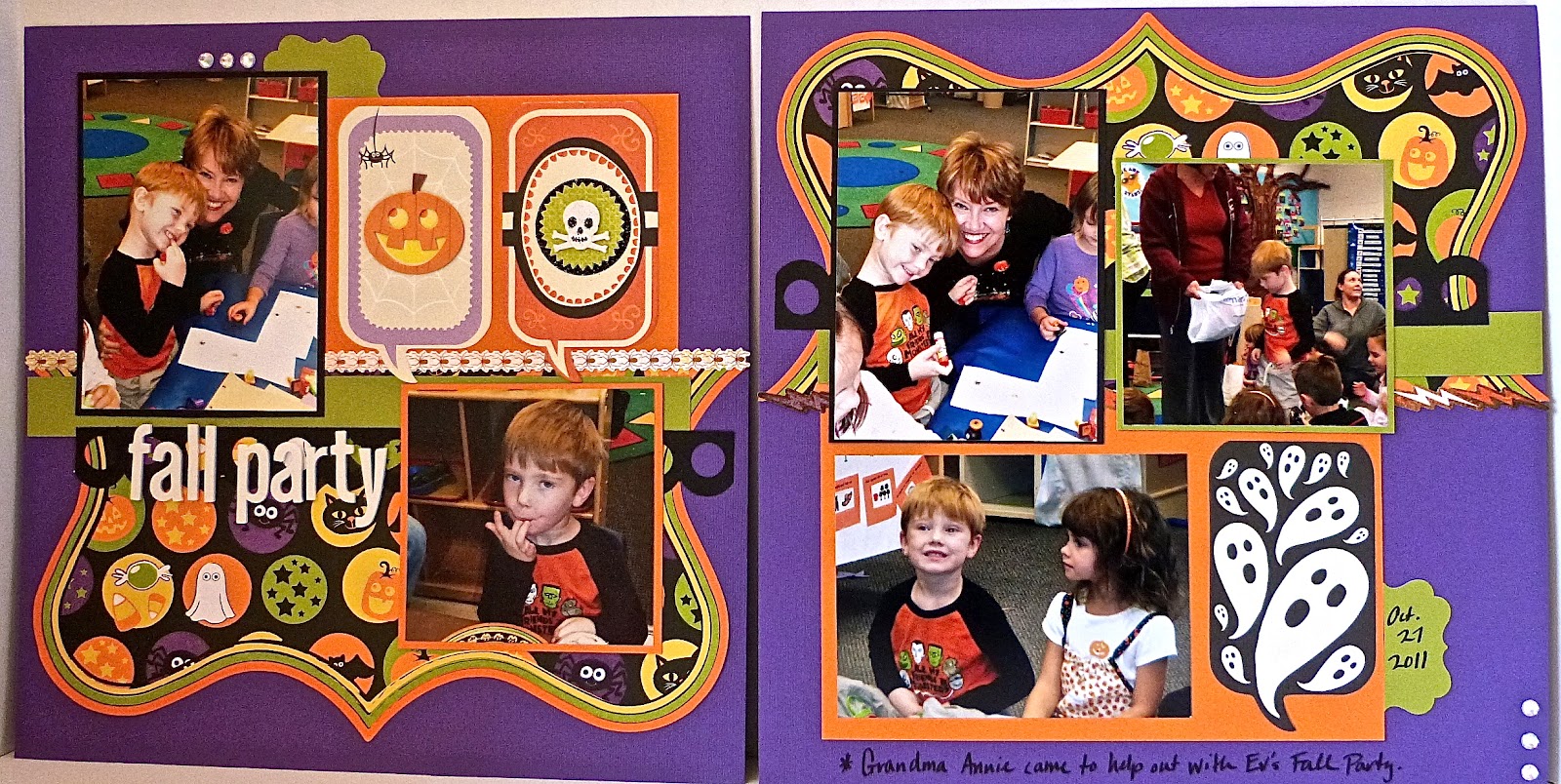 paper & ICE: Autumn/Halloween Layouts from crop