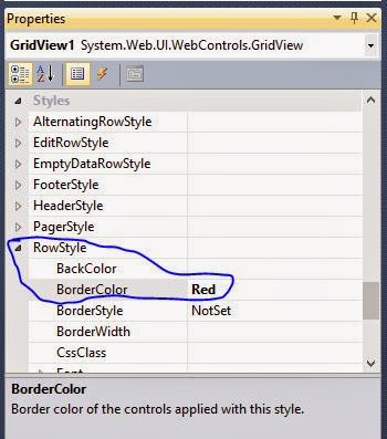 GridView Row border color in ASP.NET