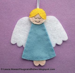 Bugs and Fishes by Lupin: How To: Felt Angel Ornament #2
