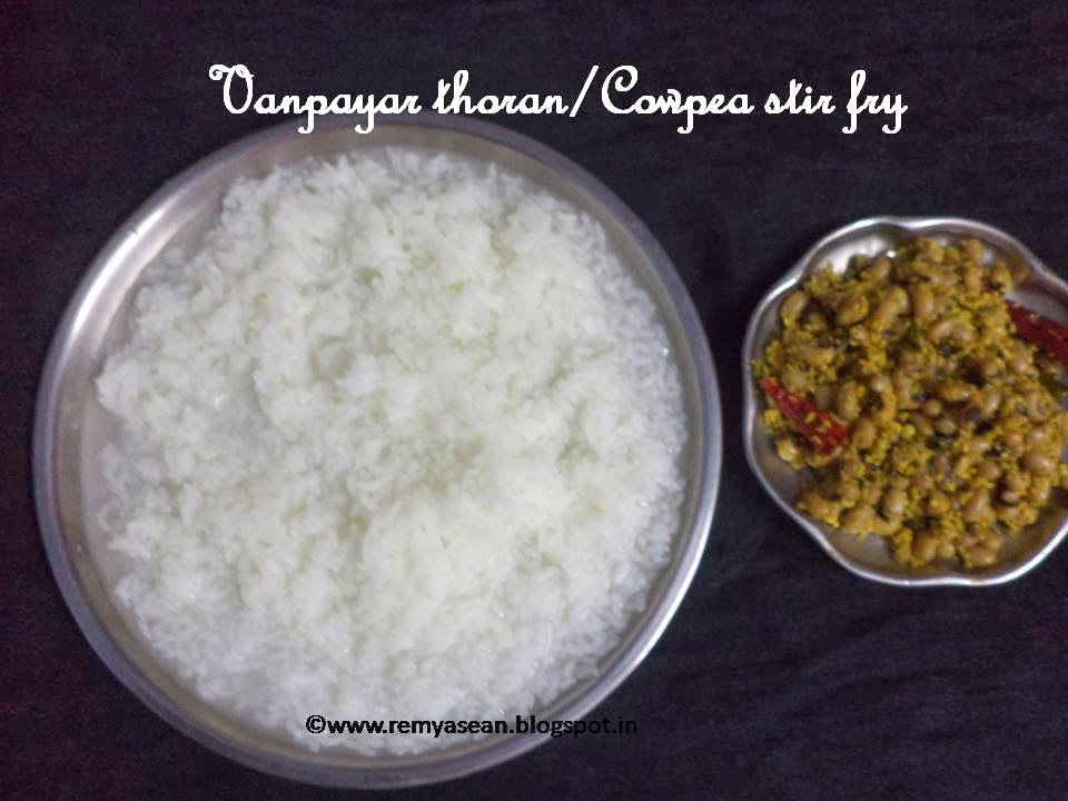 Remmy's Kitchen: Vanpayar thoran/Cowpea stir fry