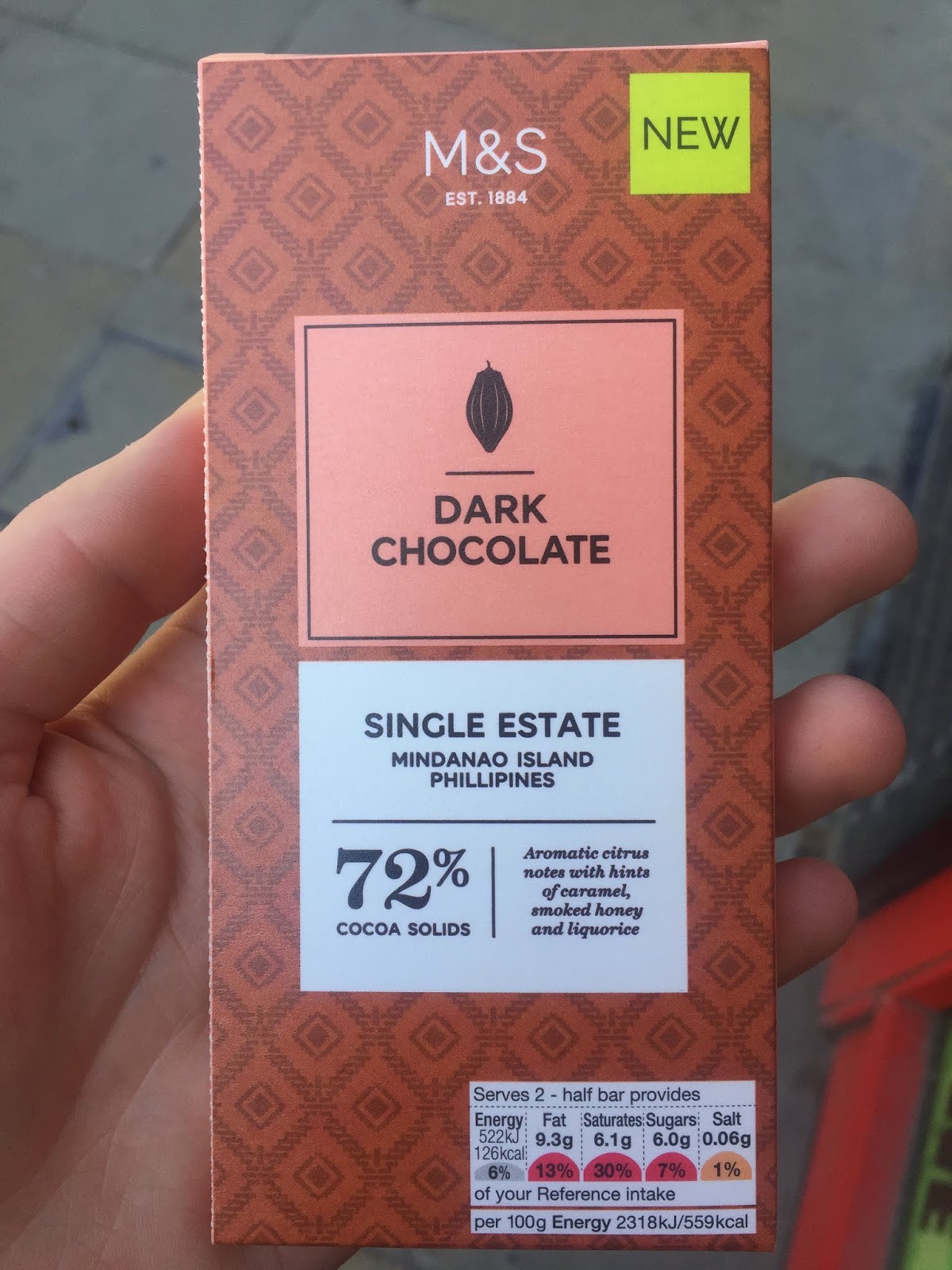 Marks and Spencer Mindanao Island Dark Chocolate