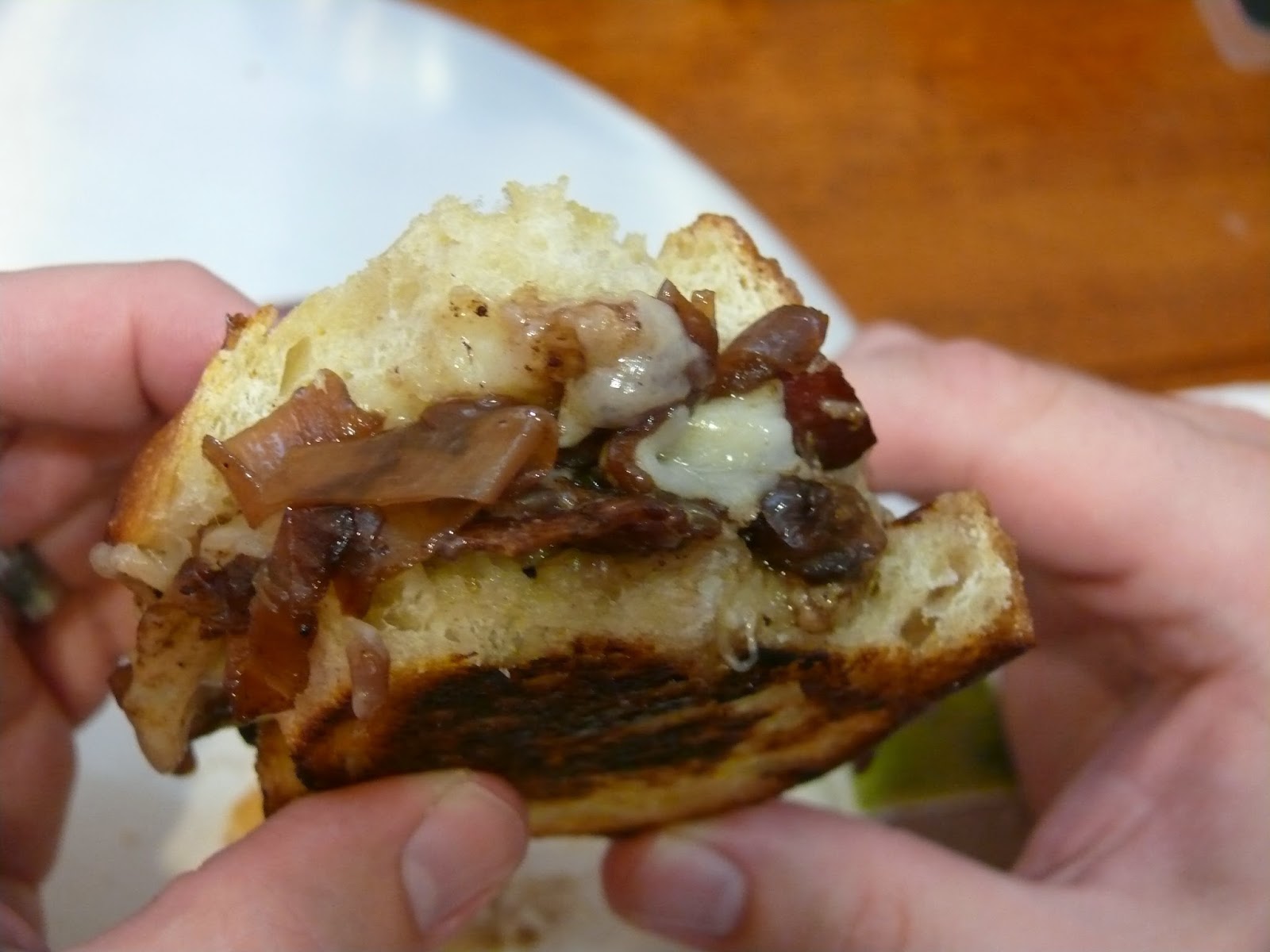 Imperfect & Fabulous: Balsamic & Bacon Caramelized Onion Grilled Cheese