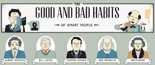 Good And Bad Habits Of Smart People [Infographic] - Visualistan