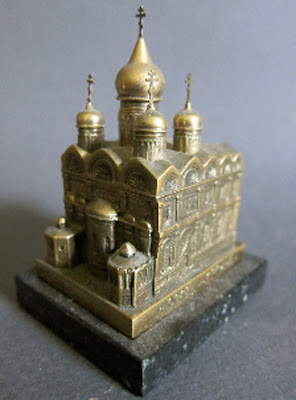 Building Collector: Russian Brass Buildings on Marble Bases
