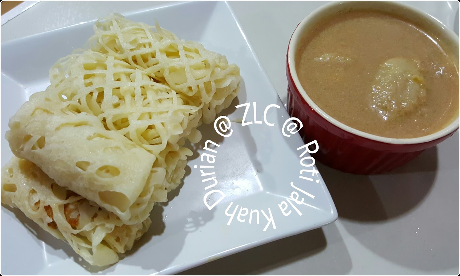 ZULFAZA LOVES COOKING: Roti Jala Kuah Durian