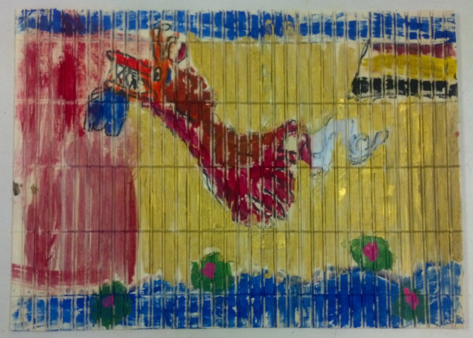 Miss Gushard's Art Blog: Bamboo Mat Paintings.