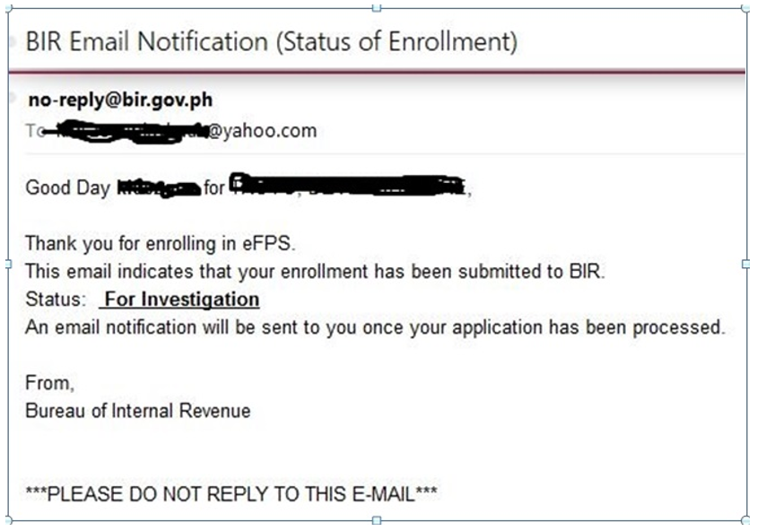 How to Register with the BIR eFPS (eFiling and Payment System) - Ines ...