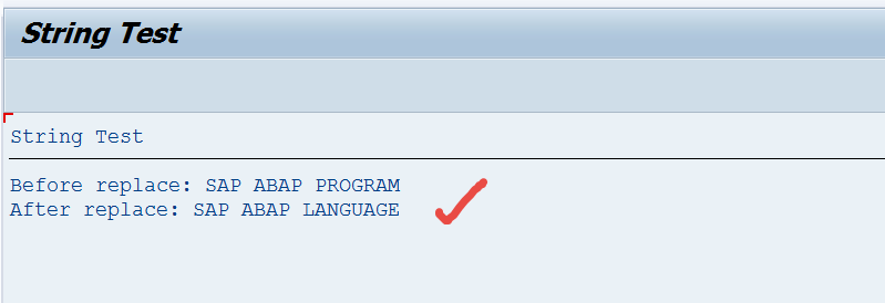 TECHSAP : String Function? REPLACE