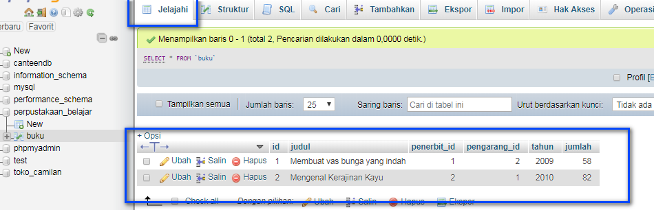 Menampilkan data (CRUD) tabel dari database menggunakan CodeIgniter ...