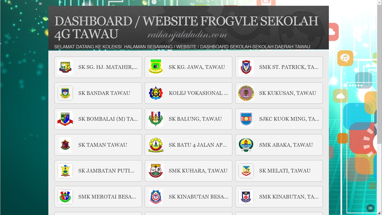 28 Contoh Laman Web Sekolah yang dibina Menggunakan Site FrogVLE ...
