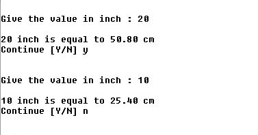 Free Programming Source Codes and Computer Programming Tutorials: Inches To Centimeter in Turbo ...