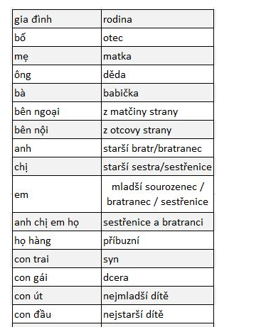 Elen Phamová : Vietnamská slovíčka - rodina